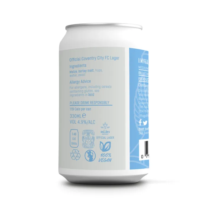 Sky Blue Army Lager - Dhillons Brewery